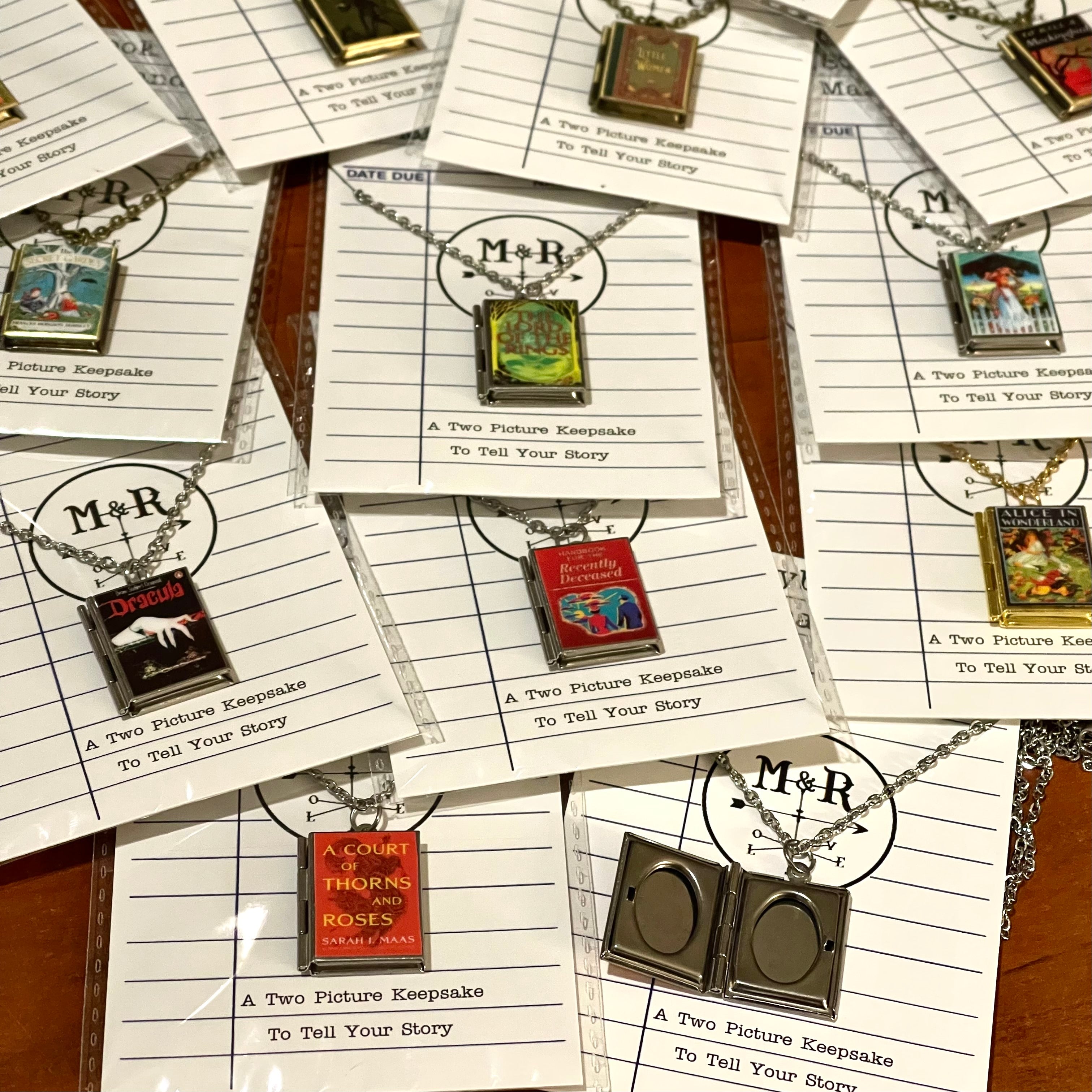Book Cover locket necklace – Madame Bagnabit